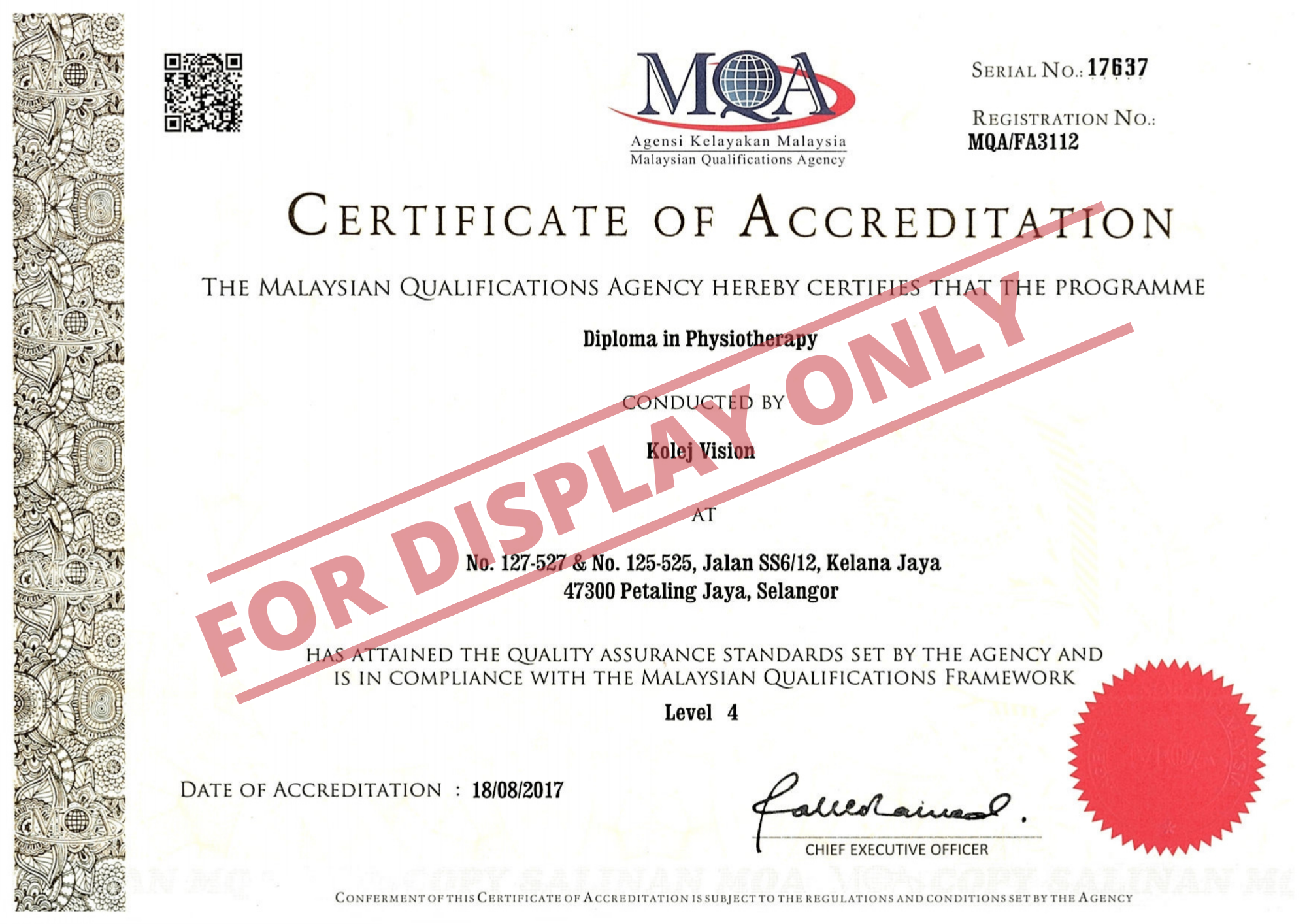 Diploma - Vision University College