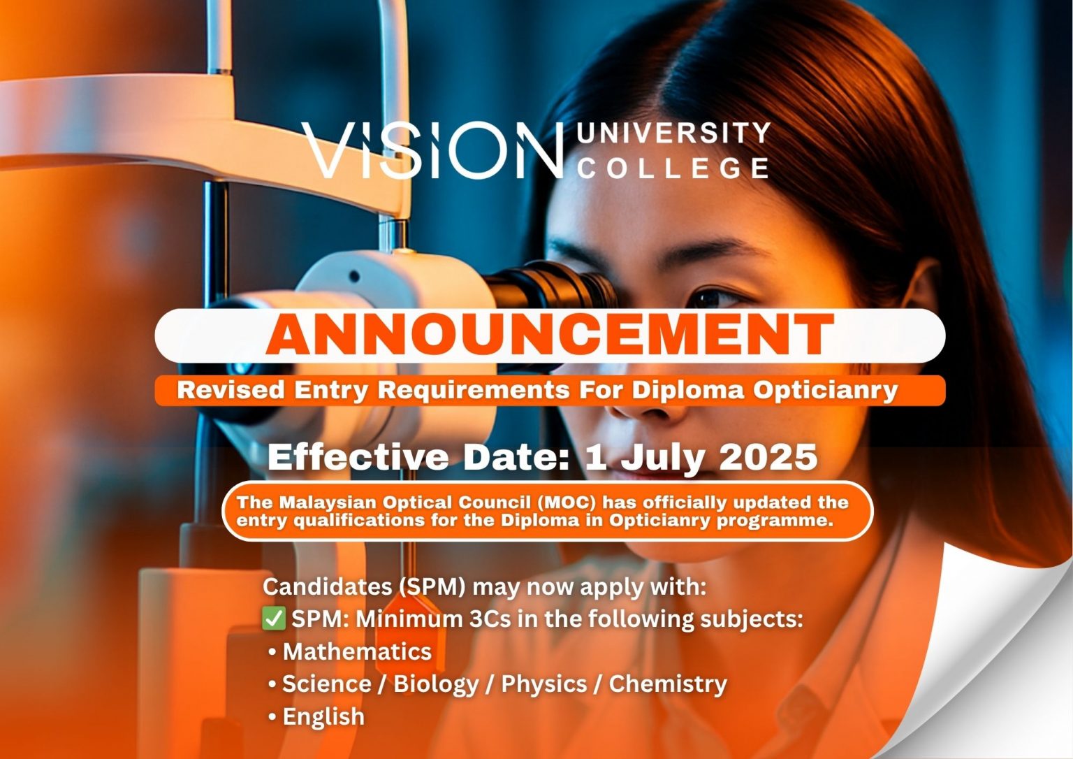 ? Important Update from Malaysian Optical Council (MOC)! | Vision ...